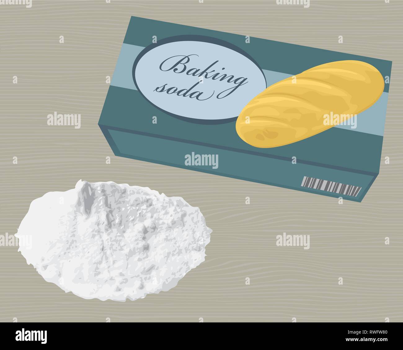 Baking soda in a paper bag vector illustration Stock Vector Image & Art ...