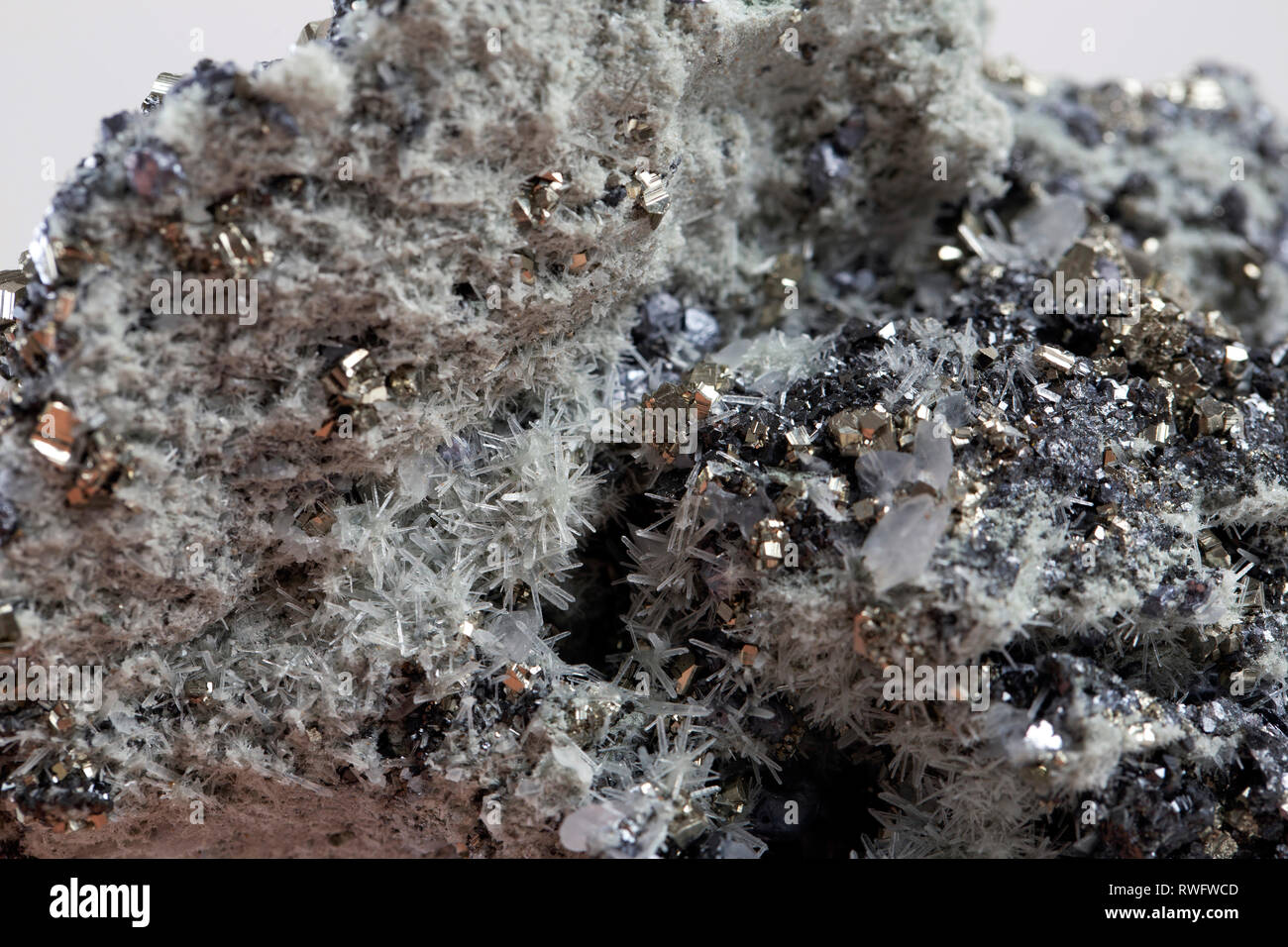 pyrite crystal mineral stone quartz gem rock geology Stock Photo - Alamy