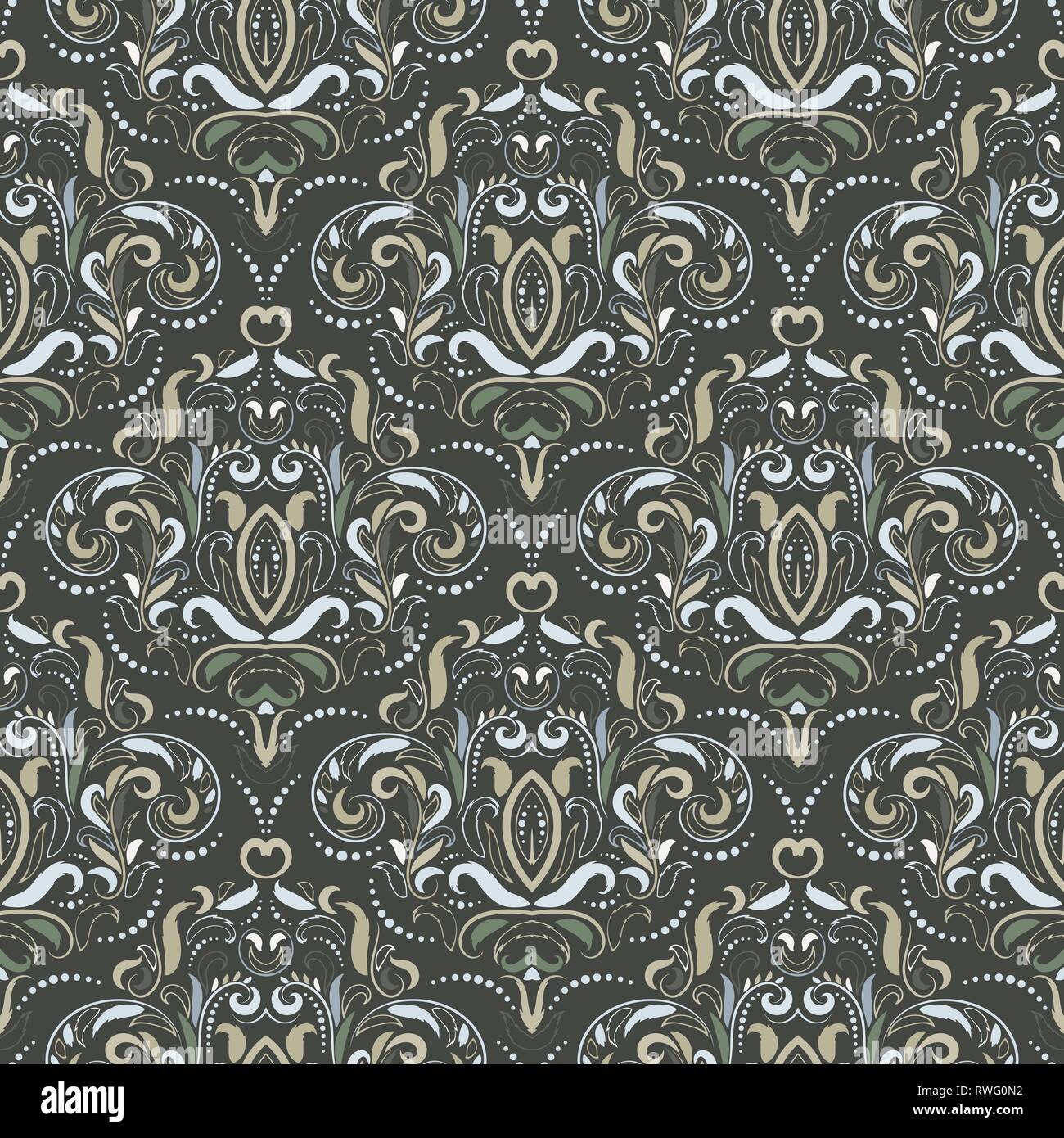Seamless abstract pattern in Baroque style. Decorative and design ...
