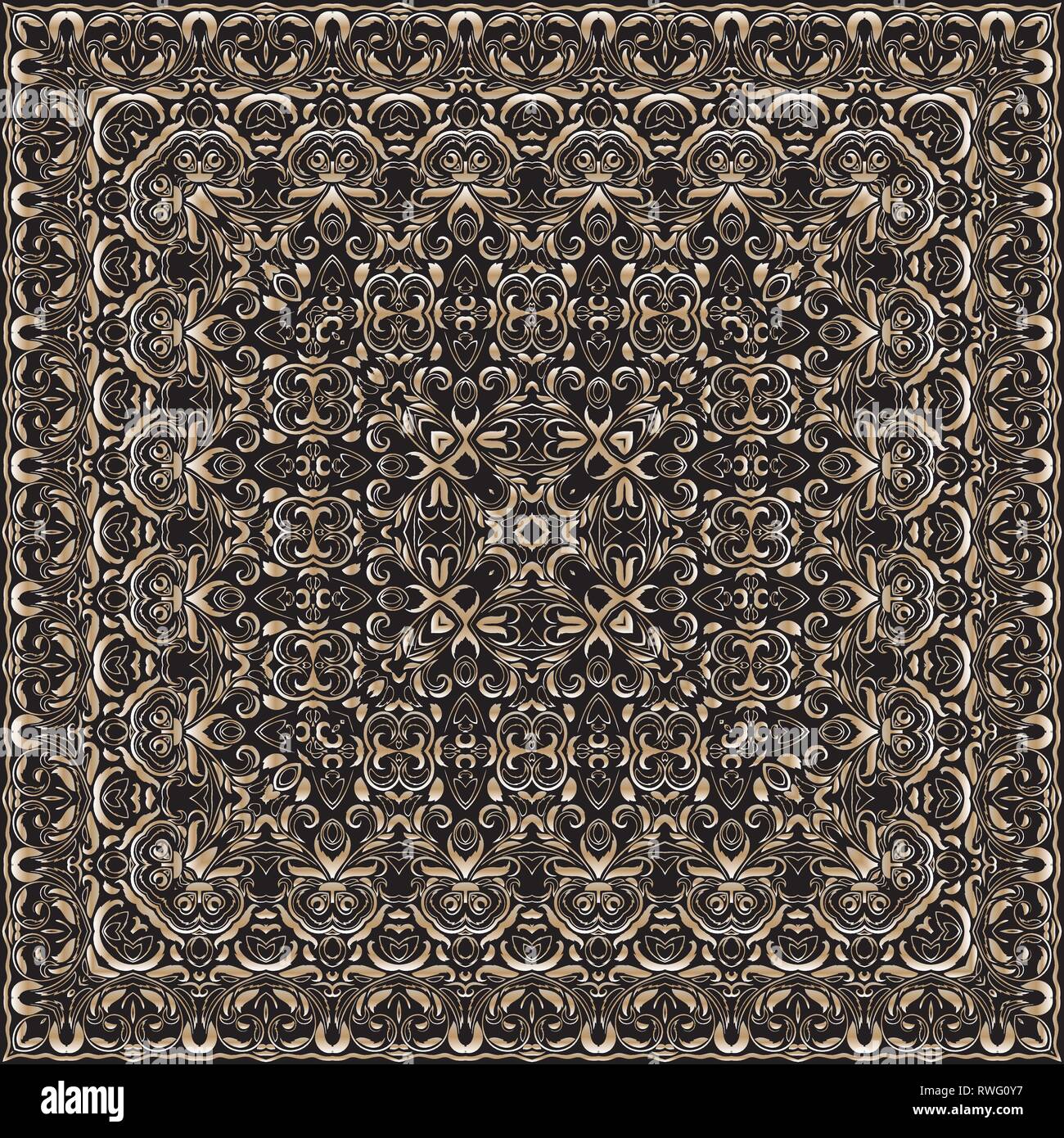 Square pattern on a brown background. Decorative ornament to the ...
