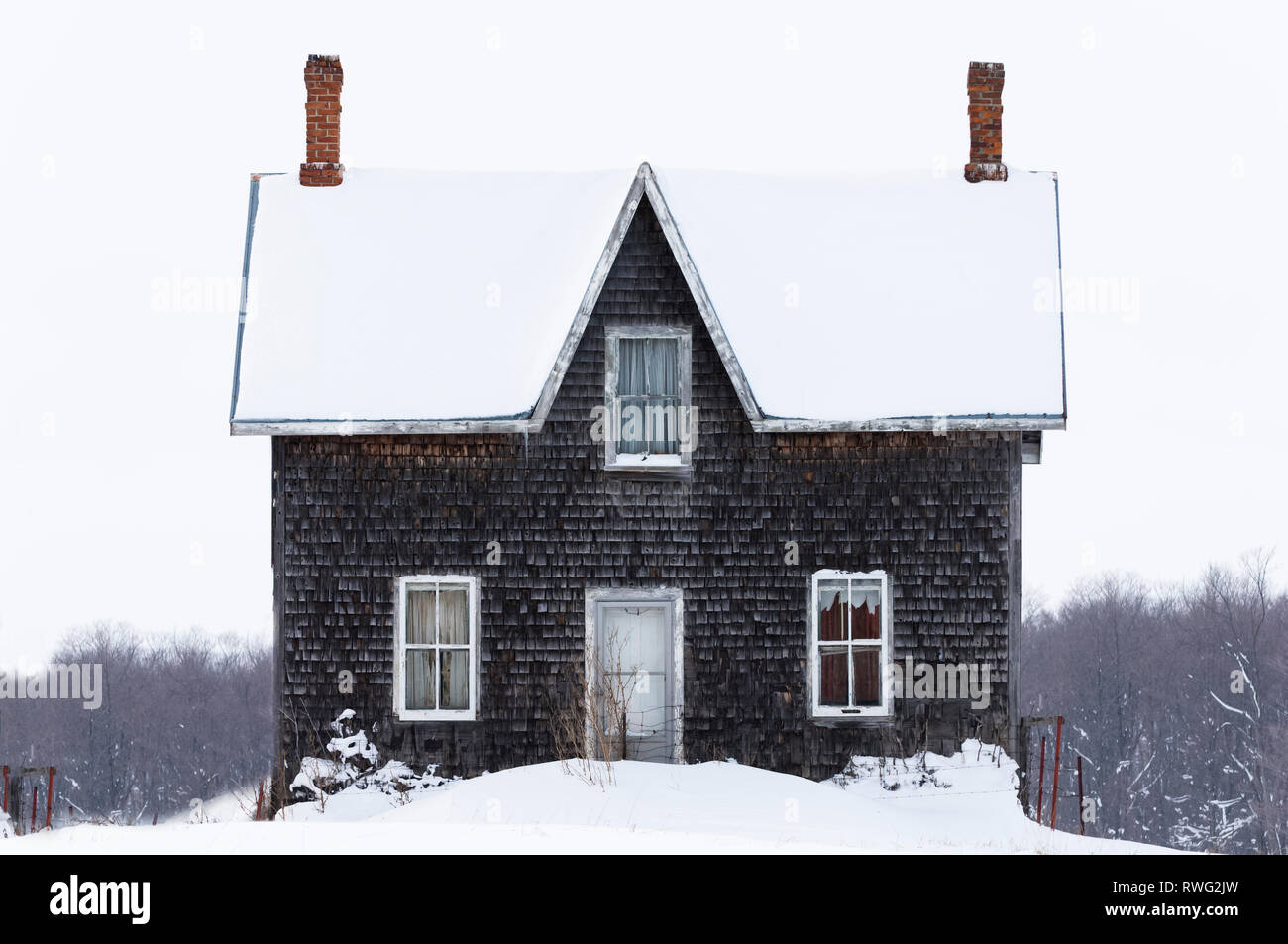 Old House In Snow