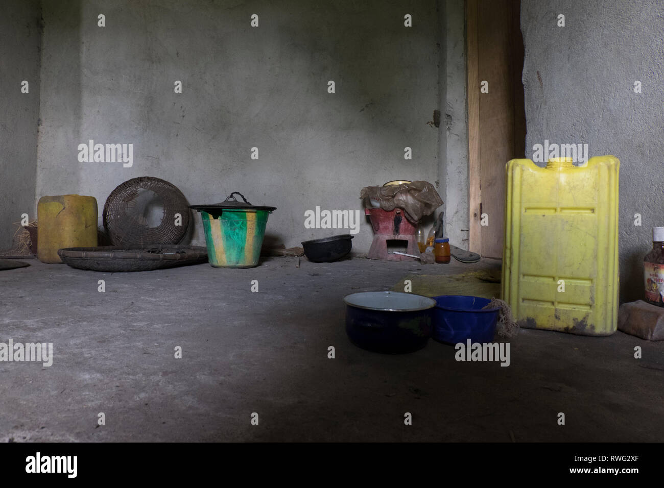Kroo Bay, one of the worst slums in Freetown, Sierra Leone. Makeshift ...