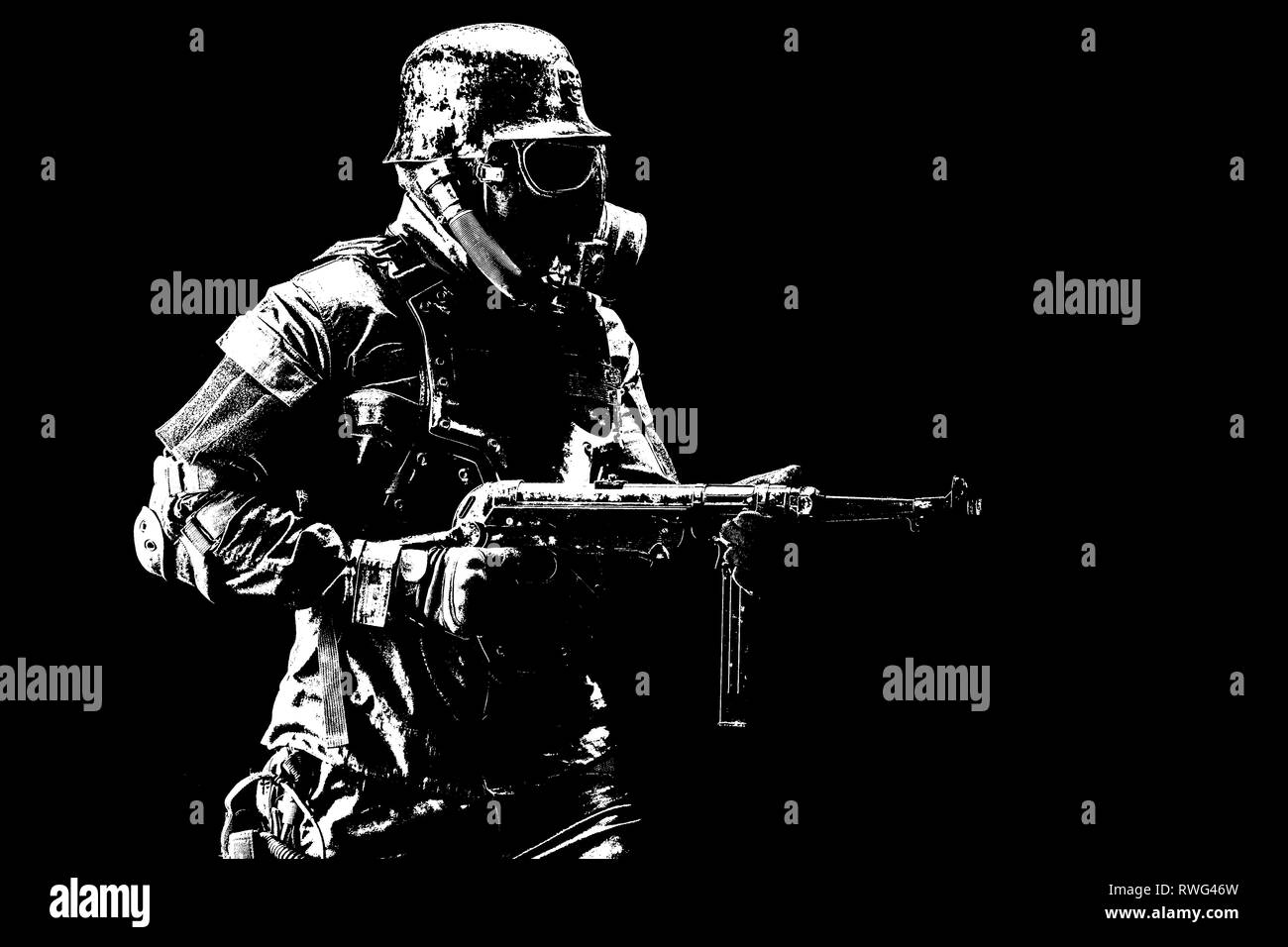 Futuristic face Black and White Stock Photos & Images - Alamy