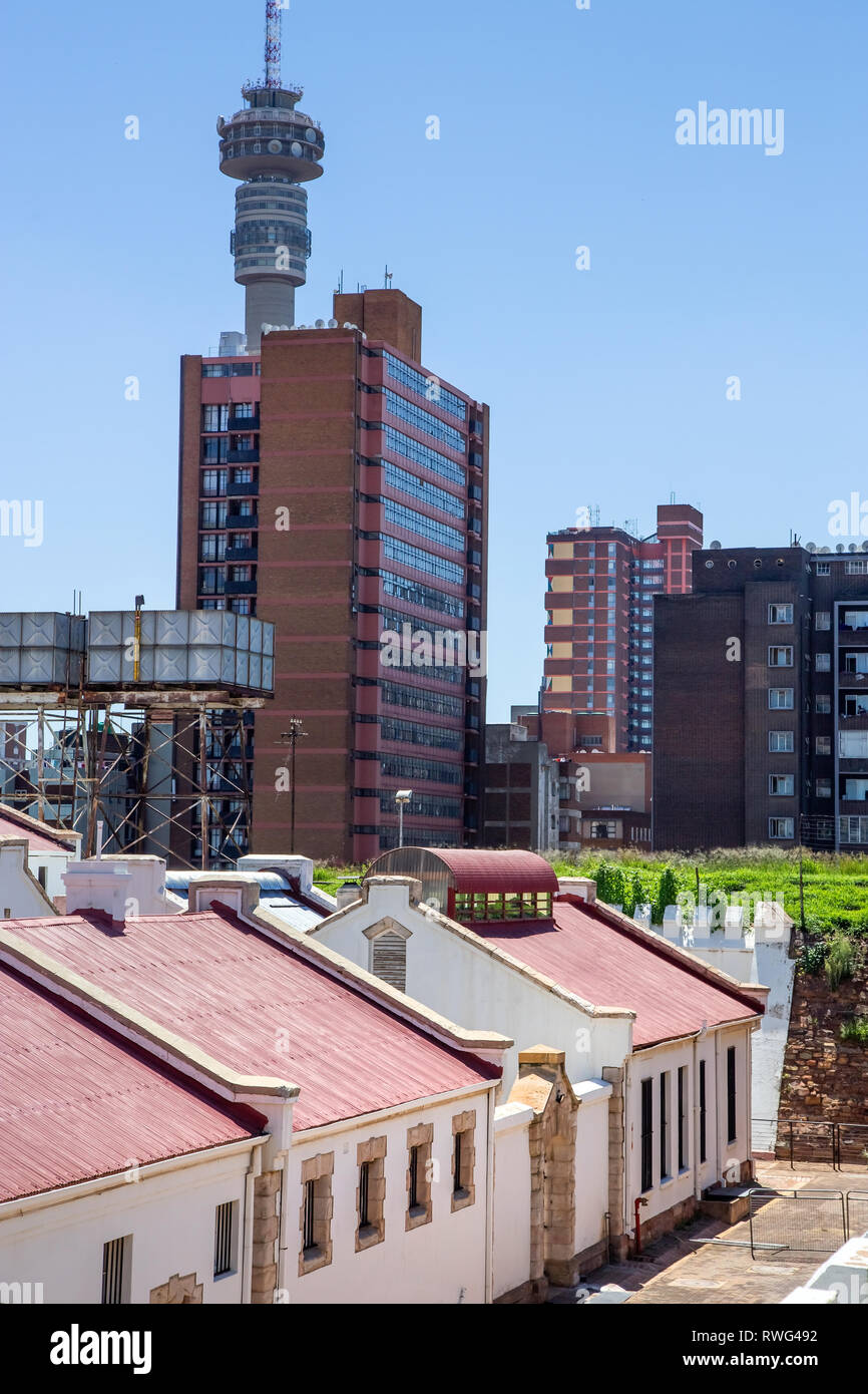 Johannesburg, South Africa, 17th February - 2019: Exterior view of old ...