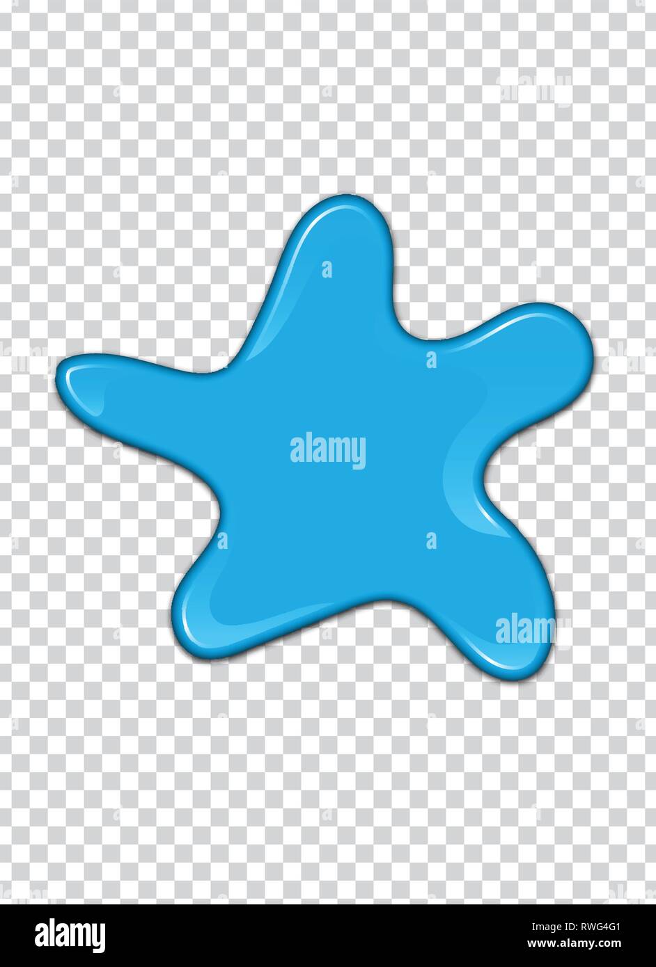 Blue paint splash with transparency background. Vector illustration ...