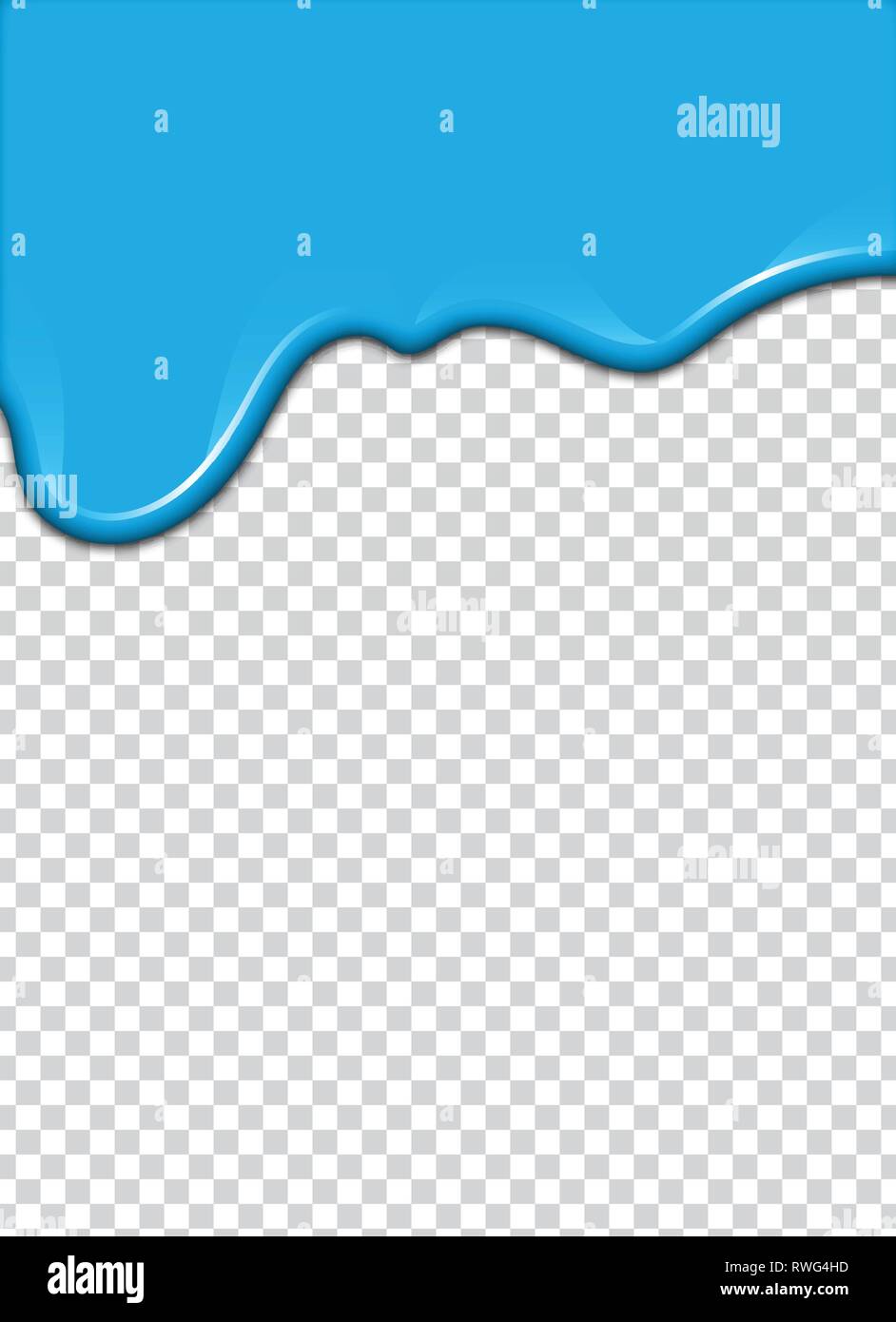 Blue paint splash with transparency background. Vector illustration ...