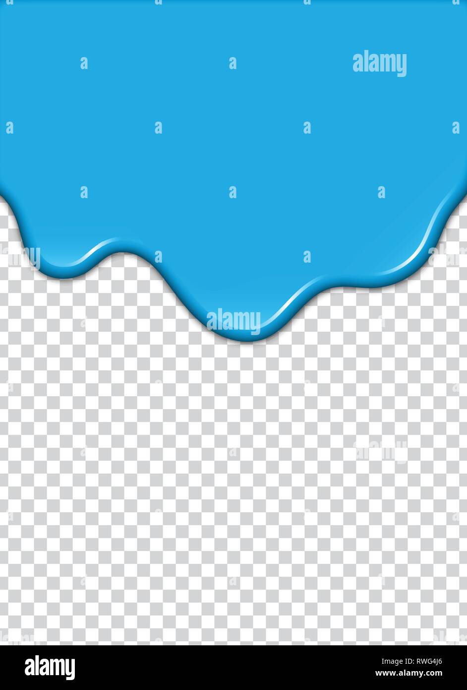 Blue paint splash with transparency background. Vector illustration ...