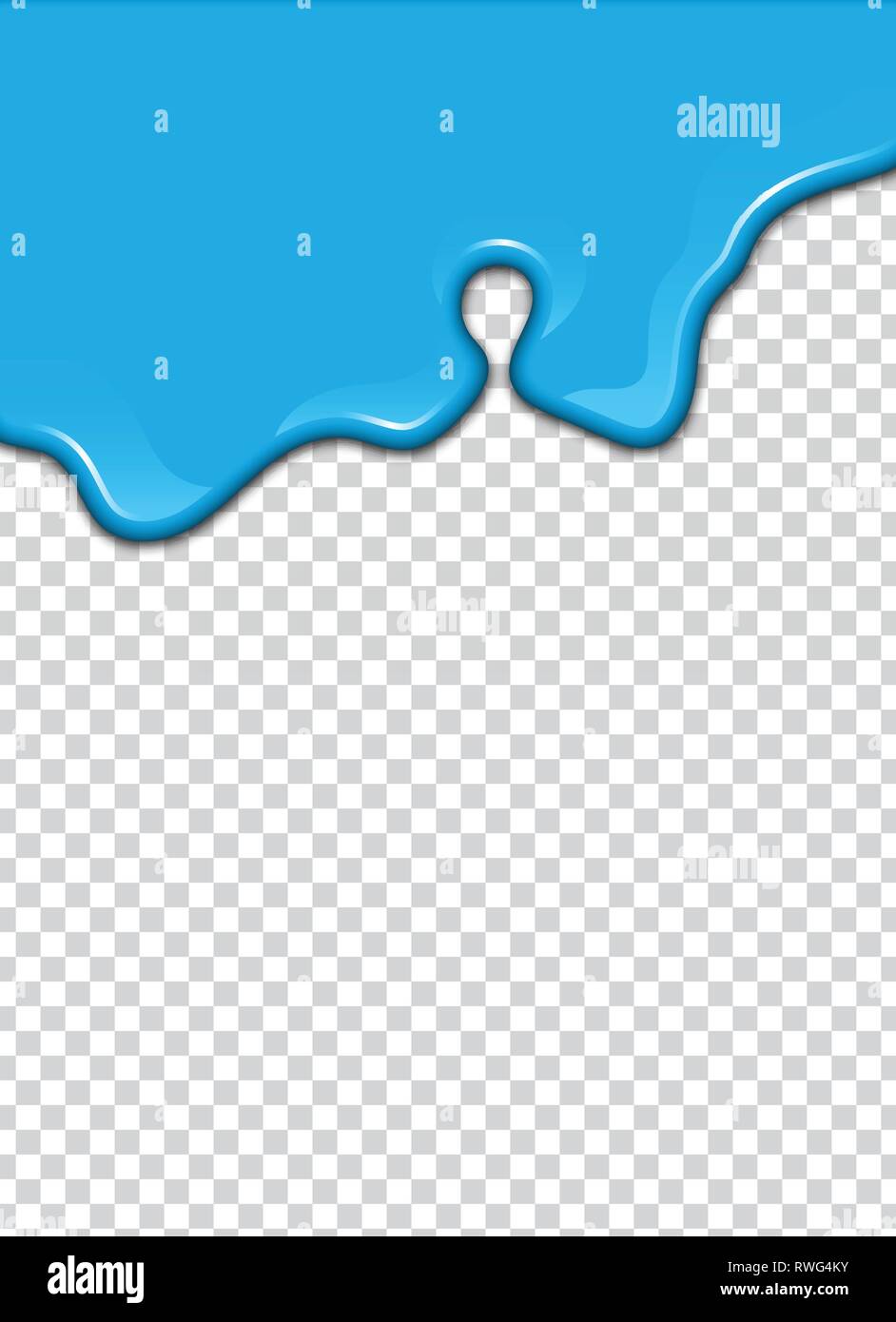 Blue paint splash with transparency background. Vector illustration ...