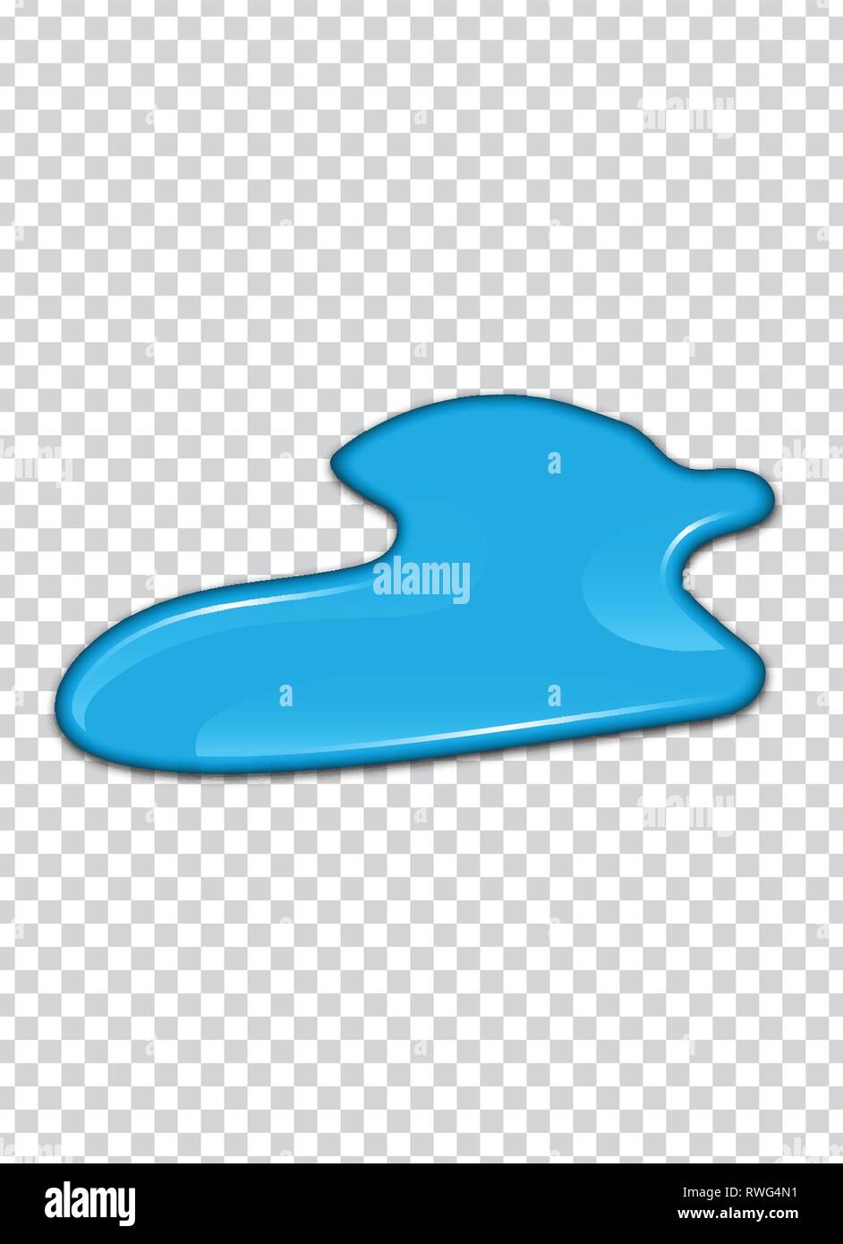 Blue paint splash with transparency background. Vector illustration ...