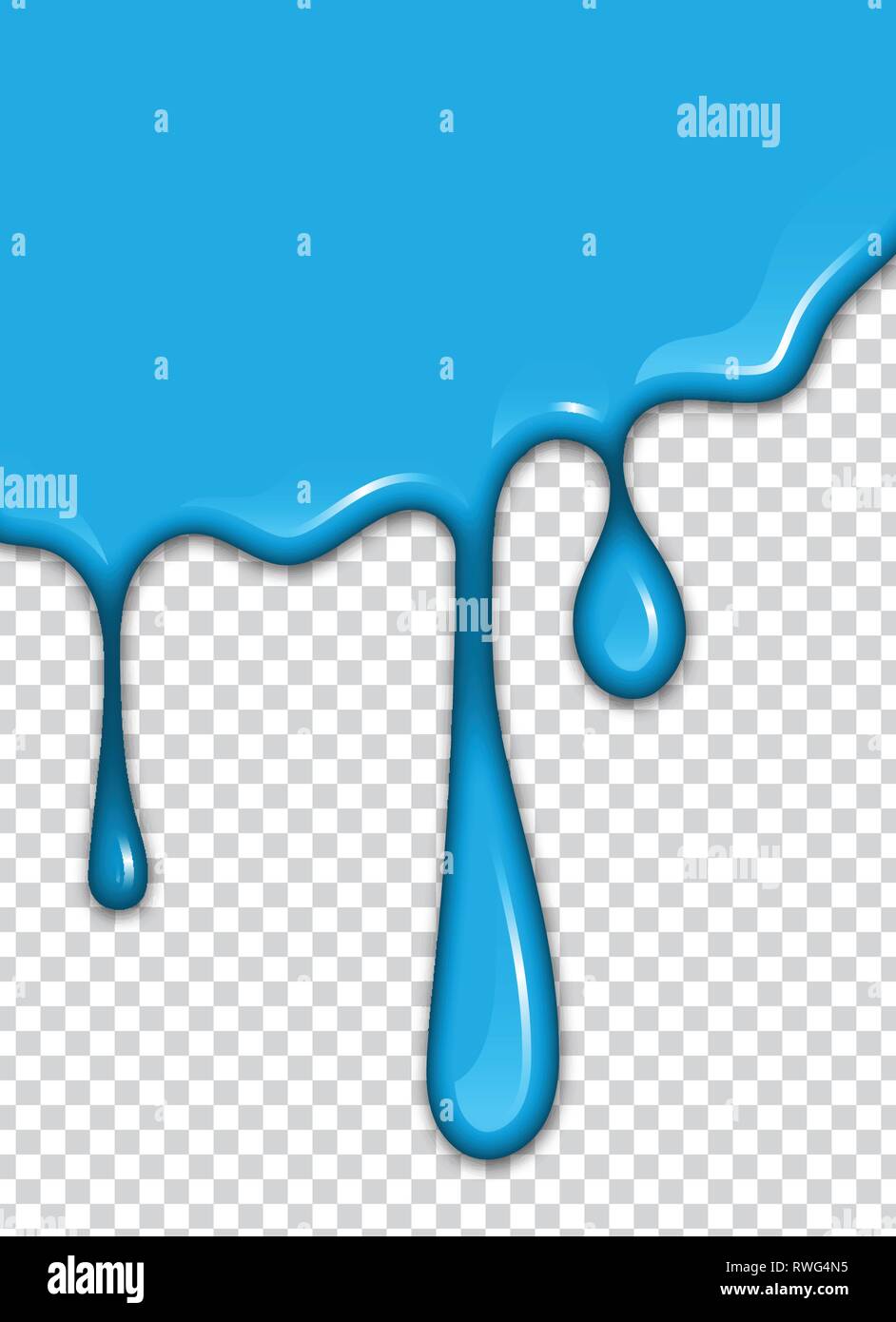 Blue paint splash with transparency background. Vector illustration ...