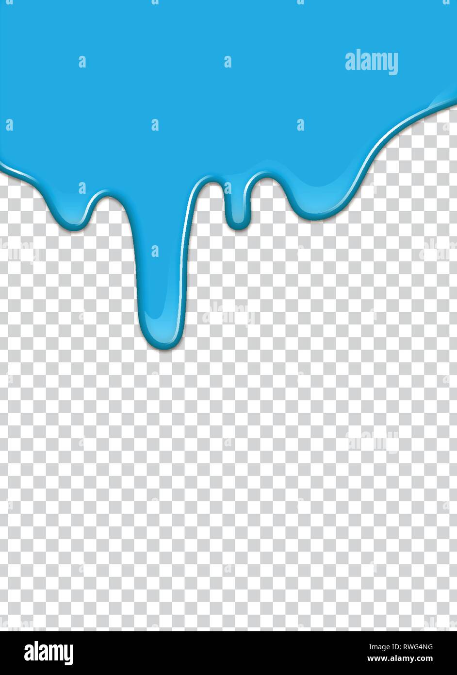 Blue paint splash with transparency background. Vector illustration ...