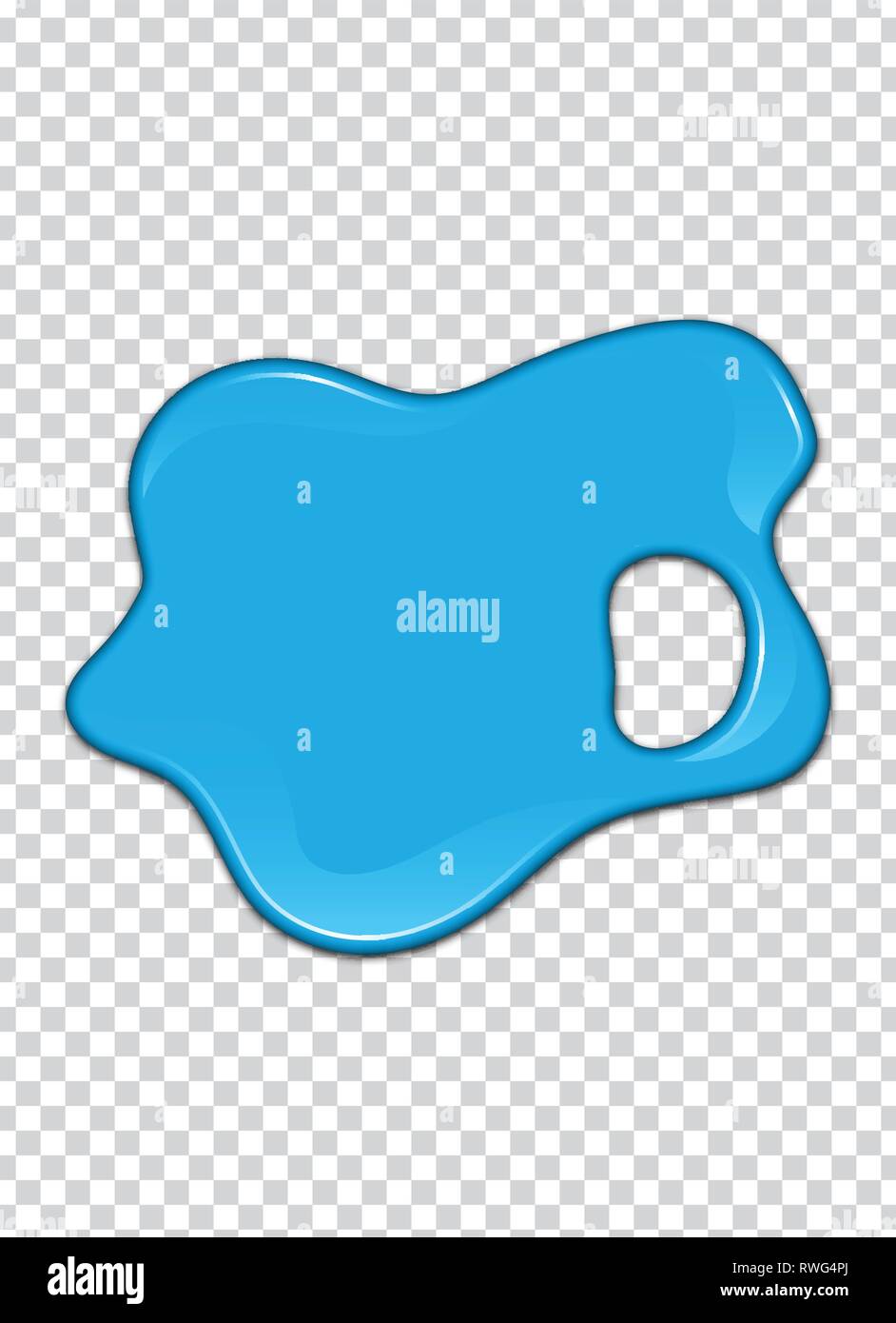 Blue paint splash with transparency background. Vector illustration ...