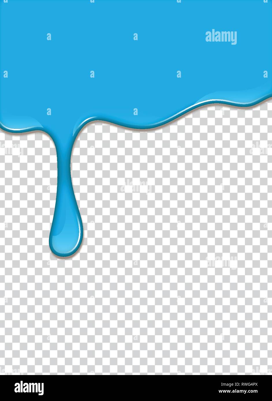 Blue paint splash with transparency background. Vector illustration ...