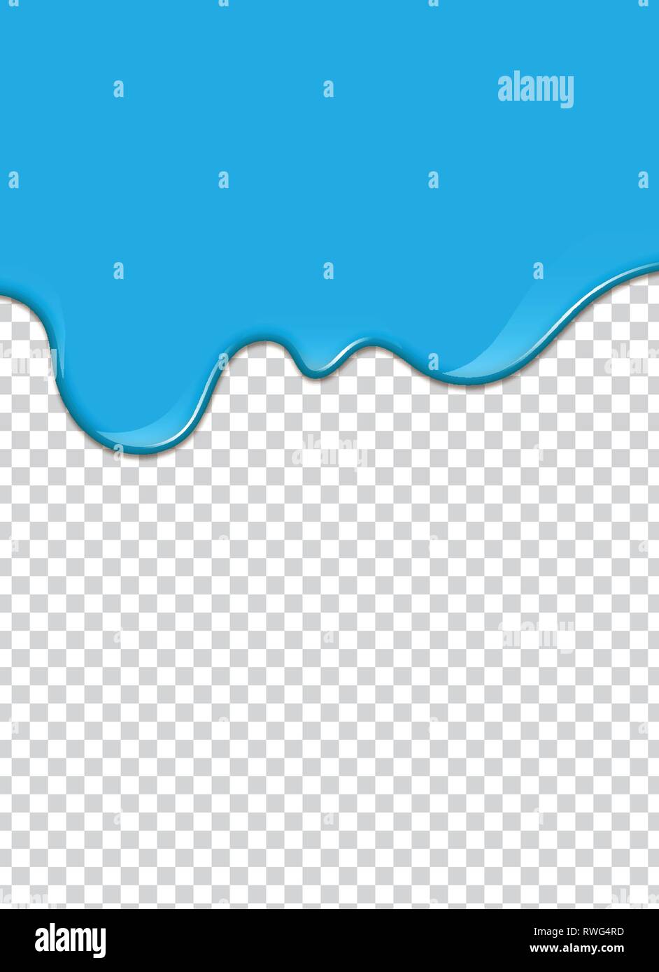 Blue paint splash with transparency background. Vector illustration ...