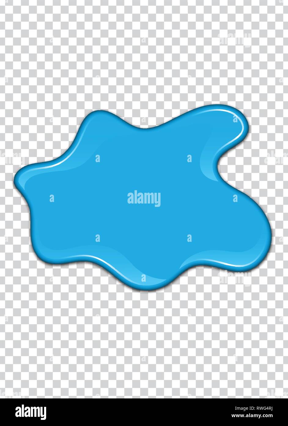 Blue paint splash with transparency background. Vector illustration ...