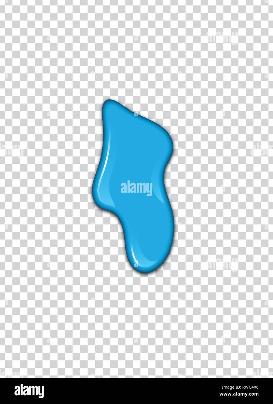 Blue paint splash with transparency background. Vector illustration ...