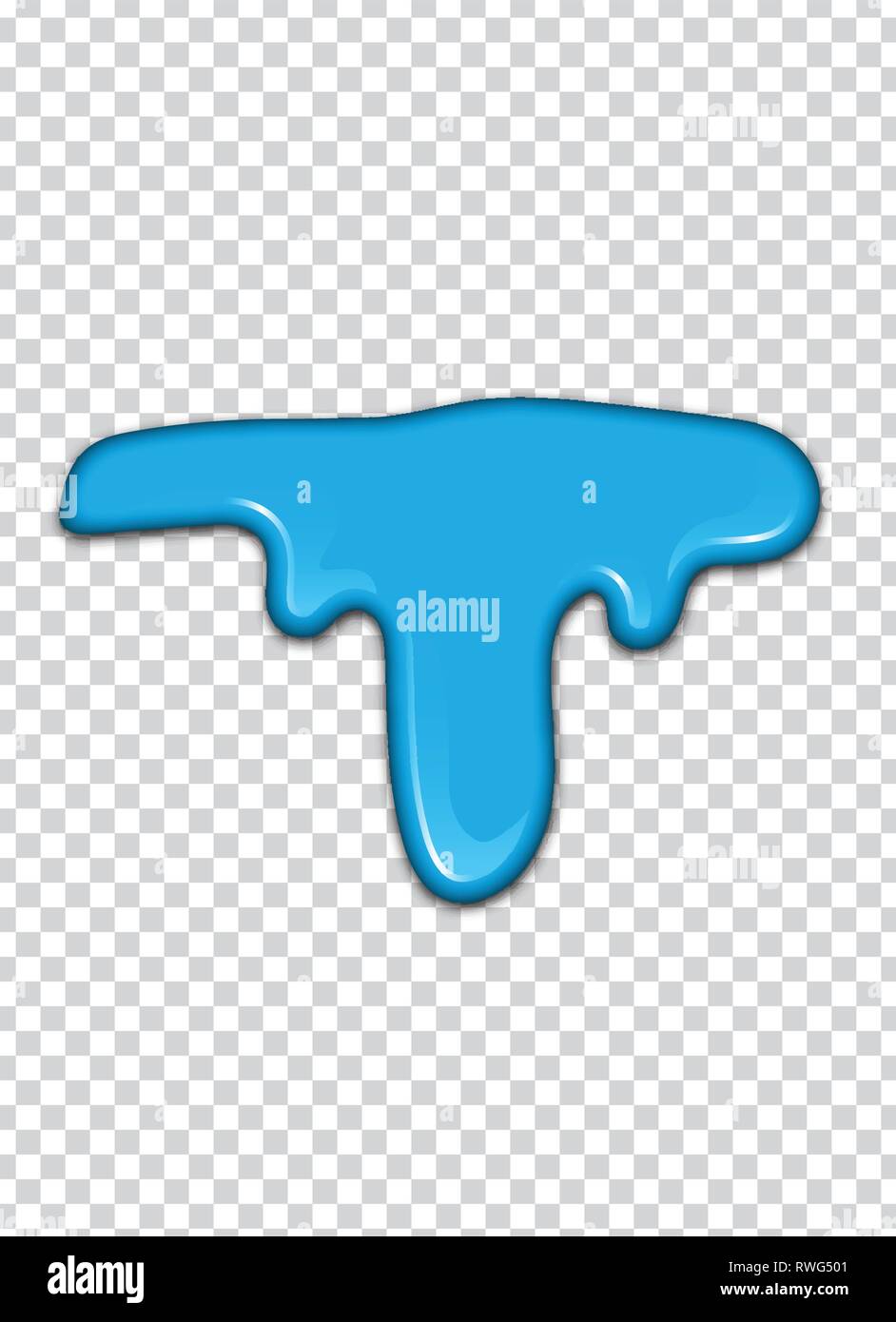 Blue paint splash with transparency background. Vector illustration ...