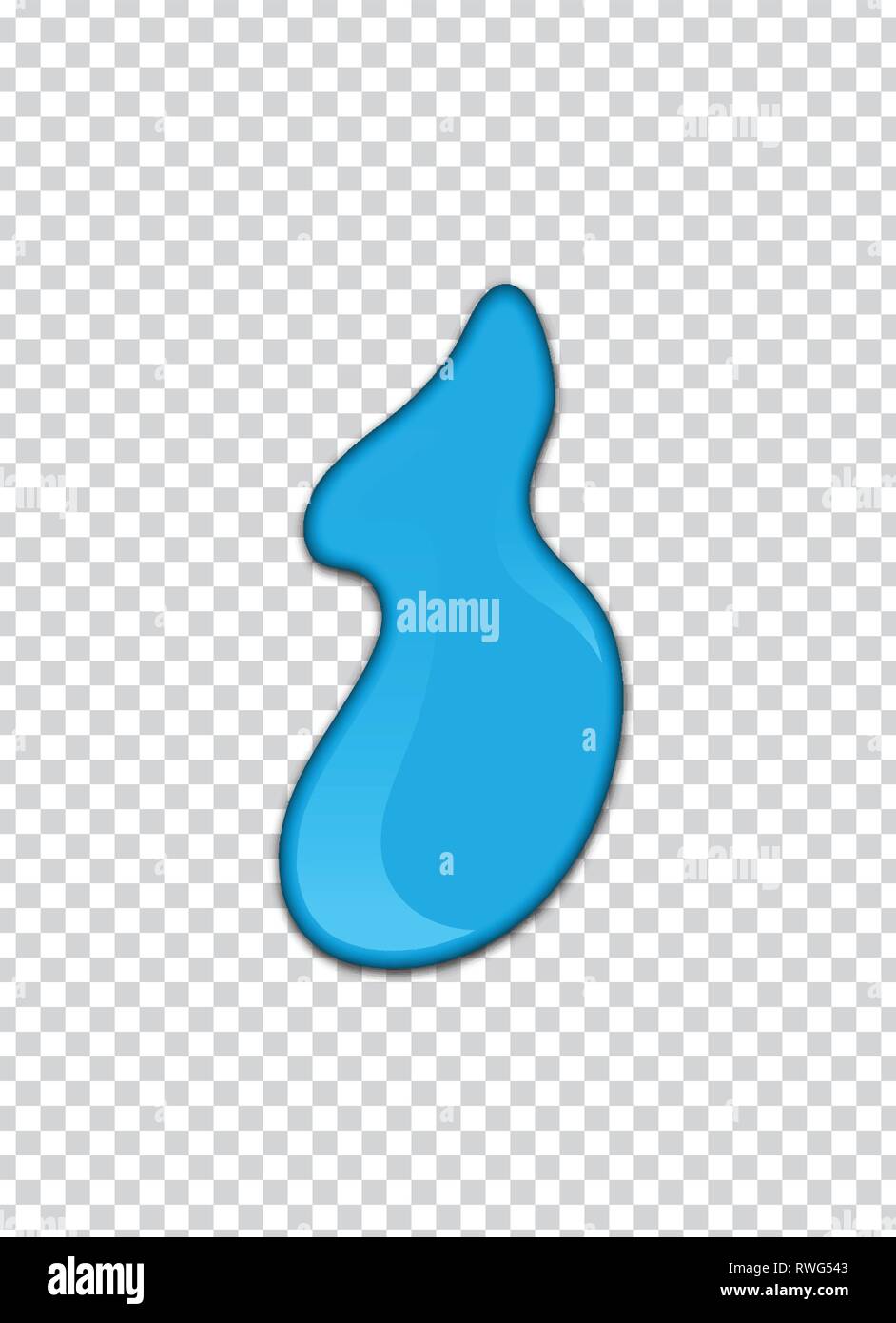 Blue paint splash with transparency background. Vector illustration ...