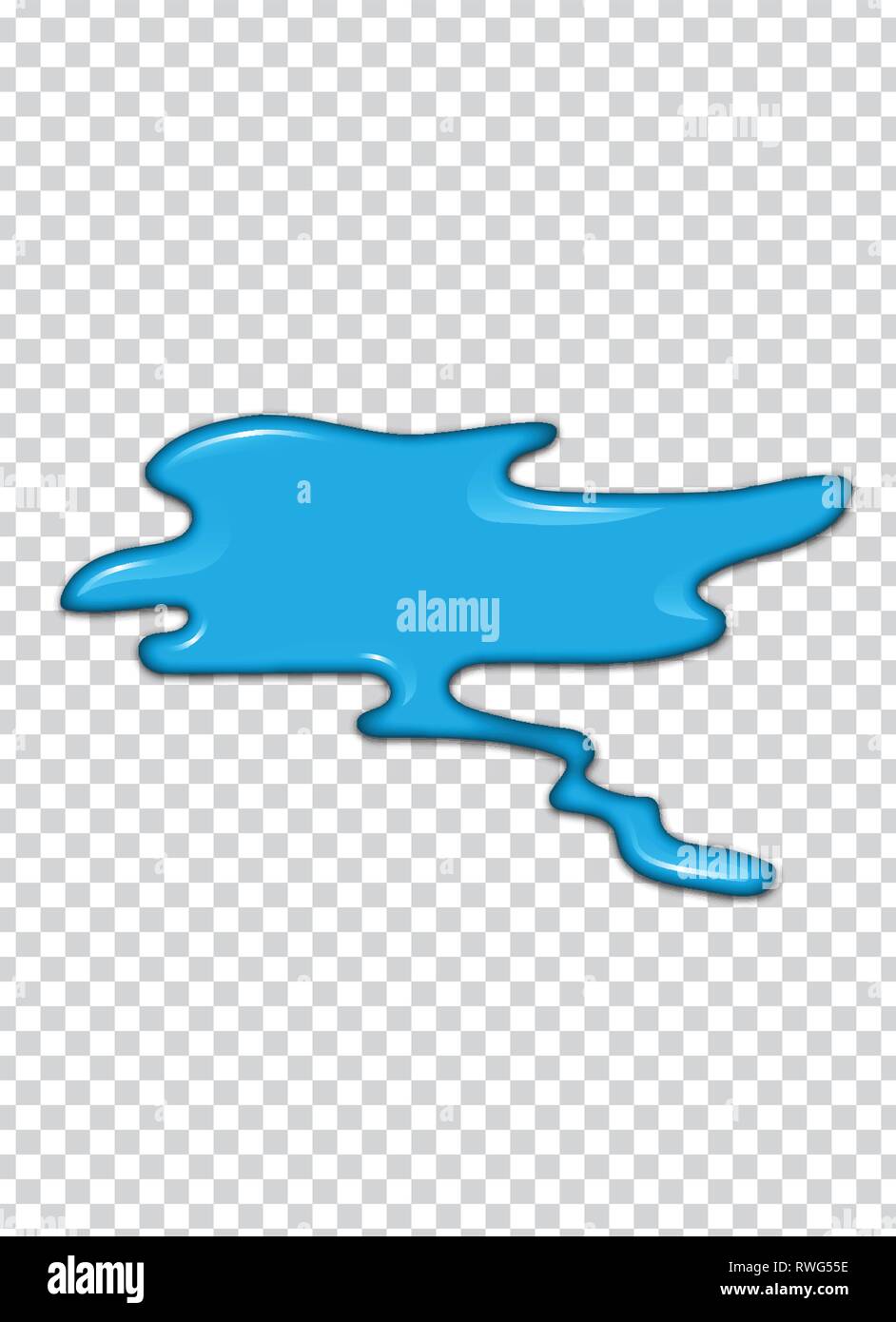 Blue paint splash with transparency background. Vector illustration ...