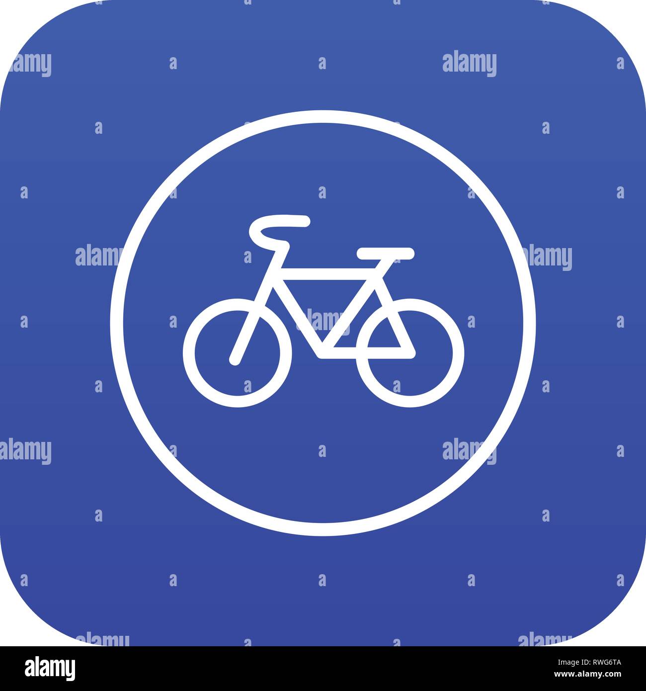 Sign bike icon digital blue Stock Vector Image & Art - Alamy