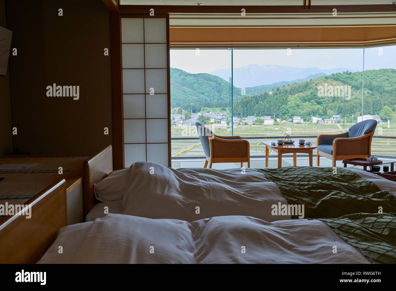 Japanese traditional hotel interior Stock Photo - Alamy