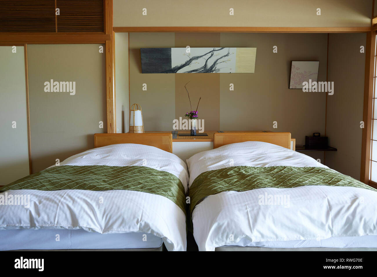 Japanese traditional hotel interior Stock Photo - Alamy
