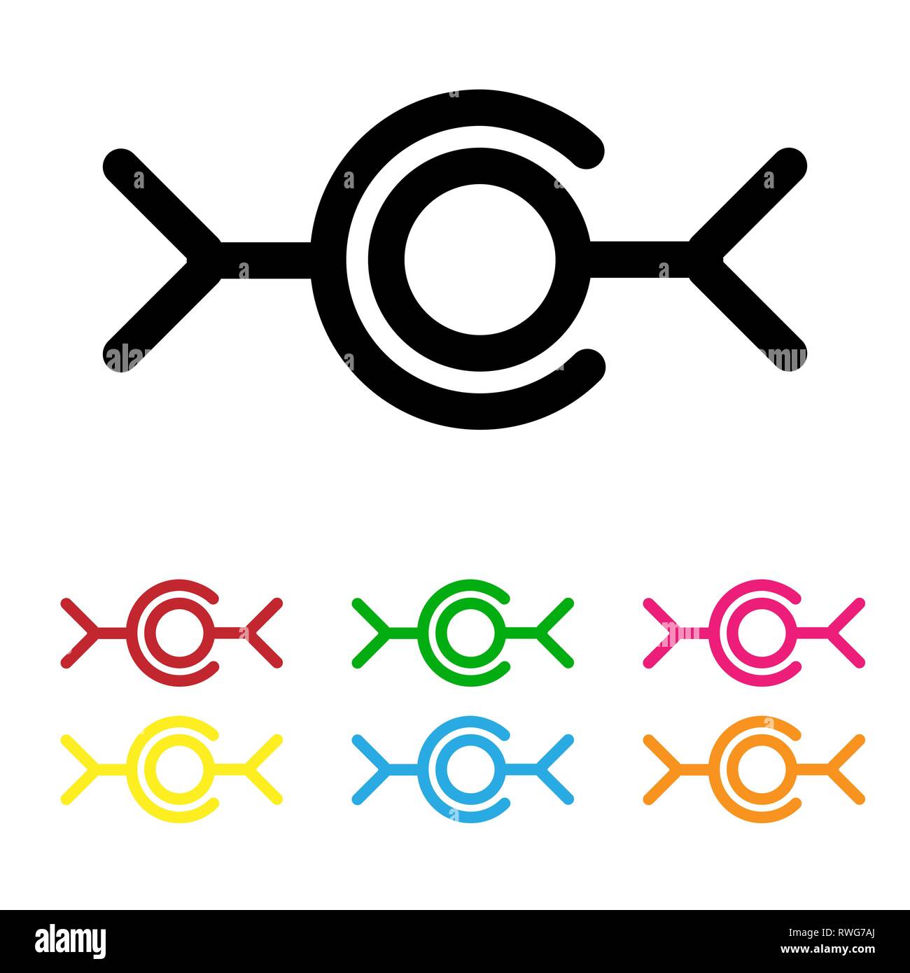 Wire connection icon. Set of multicolored elements for web and software ...