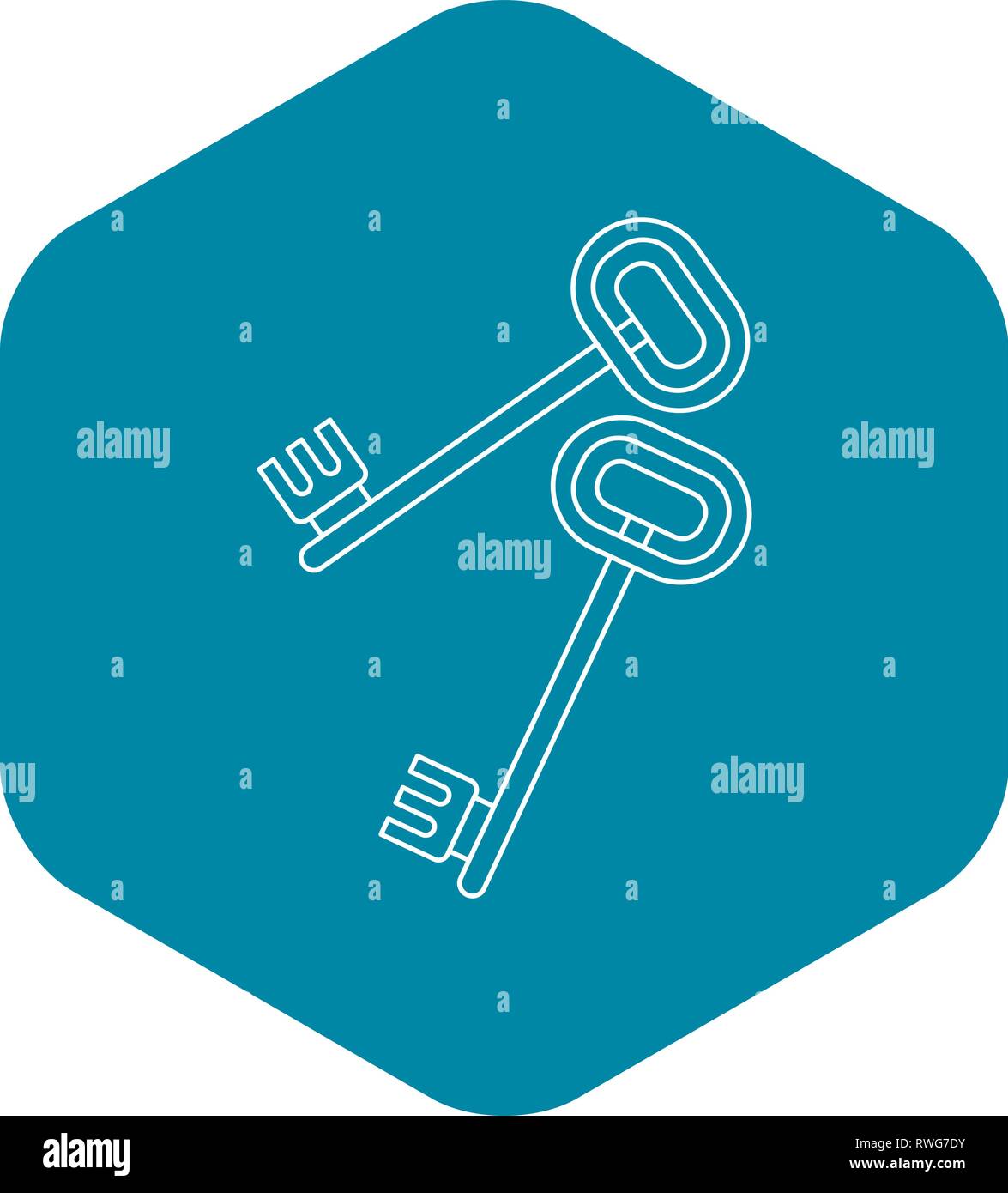 Keys icon, outline style Stock Vector Image & Art - Alamy