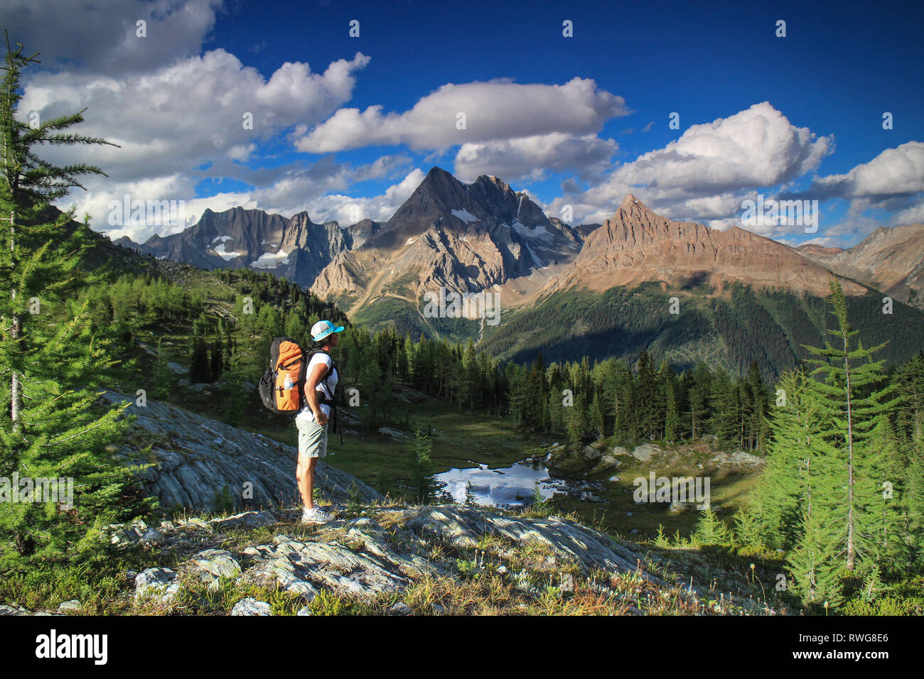 Hiking at Jumbo Pass, BC, Jumbo, Cabin Stock Photo - Alamy