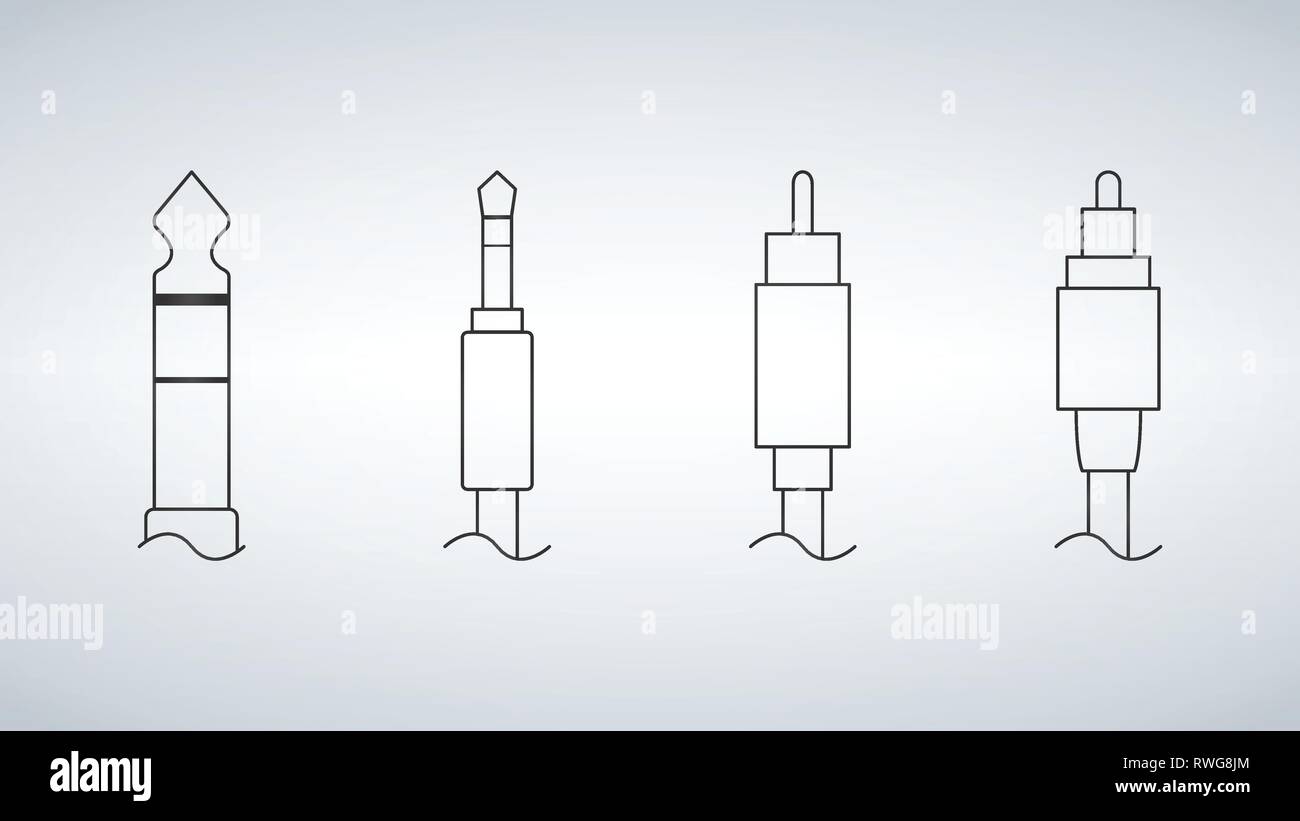 6 3 mm audio jack Stock Vector Images - Alamy