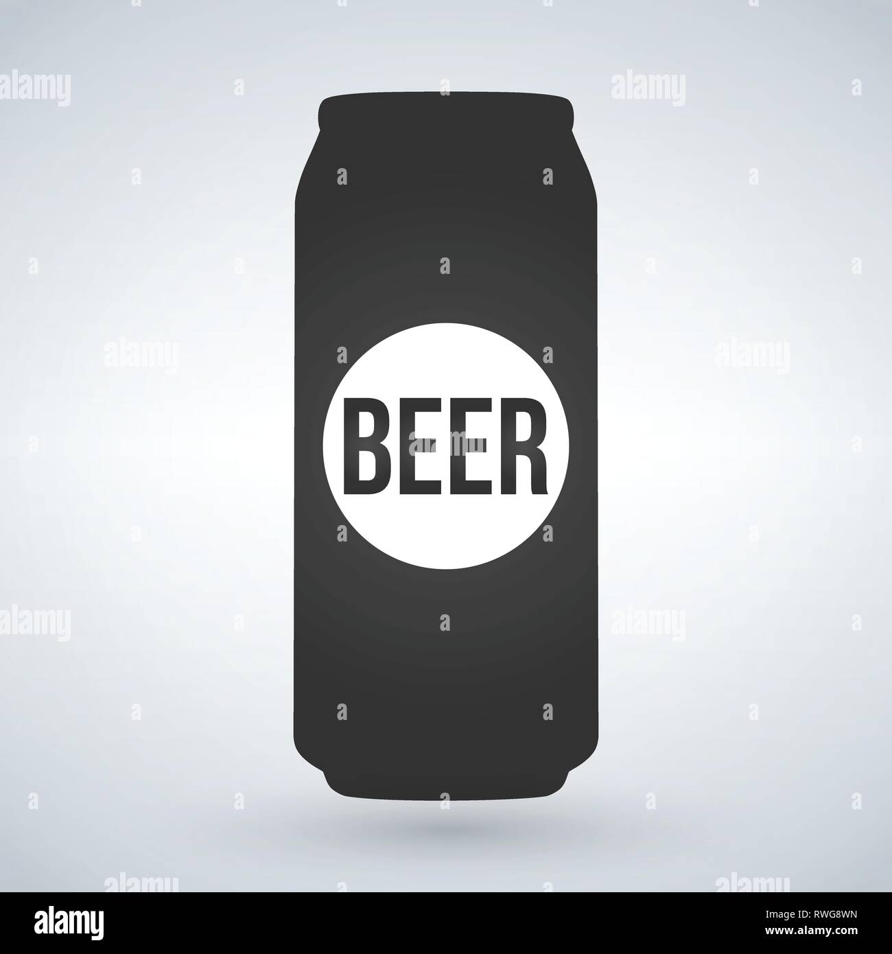 Beer can icon on light background. Vector isolated Illustration Stock ...