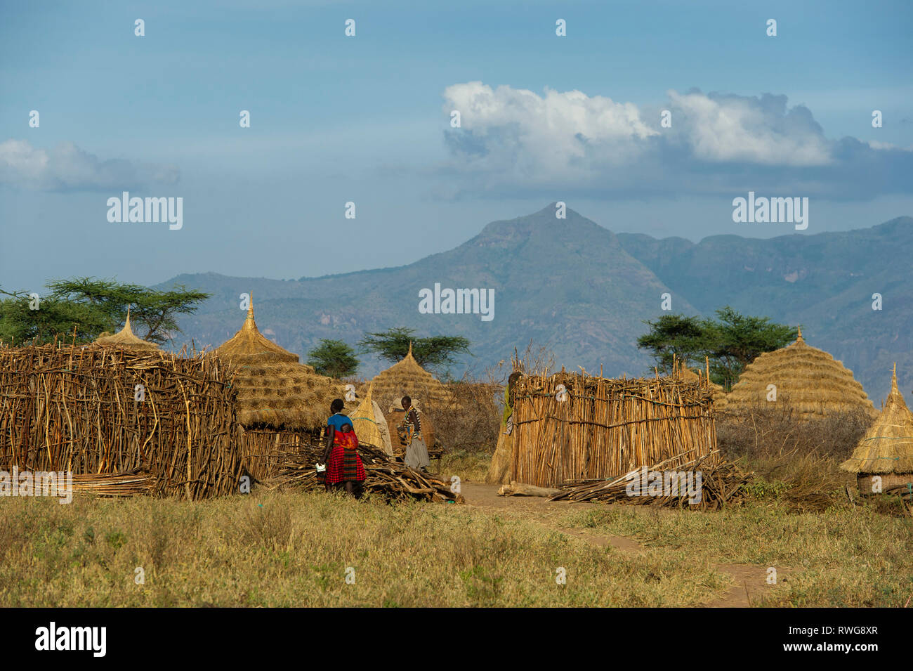 Karamojong village, northern Uganda Stock Photo - Alamy