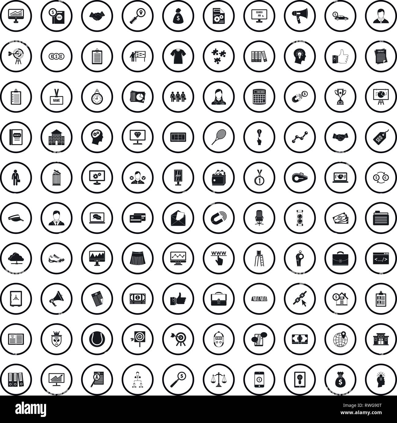 100 partnership icons set, simple style Stock Vector Image & Art - Alamy