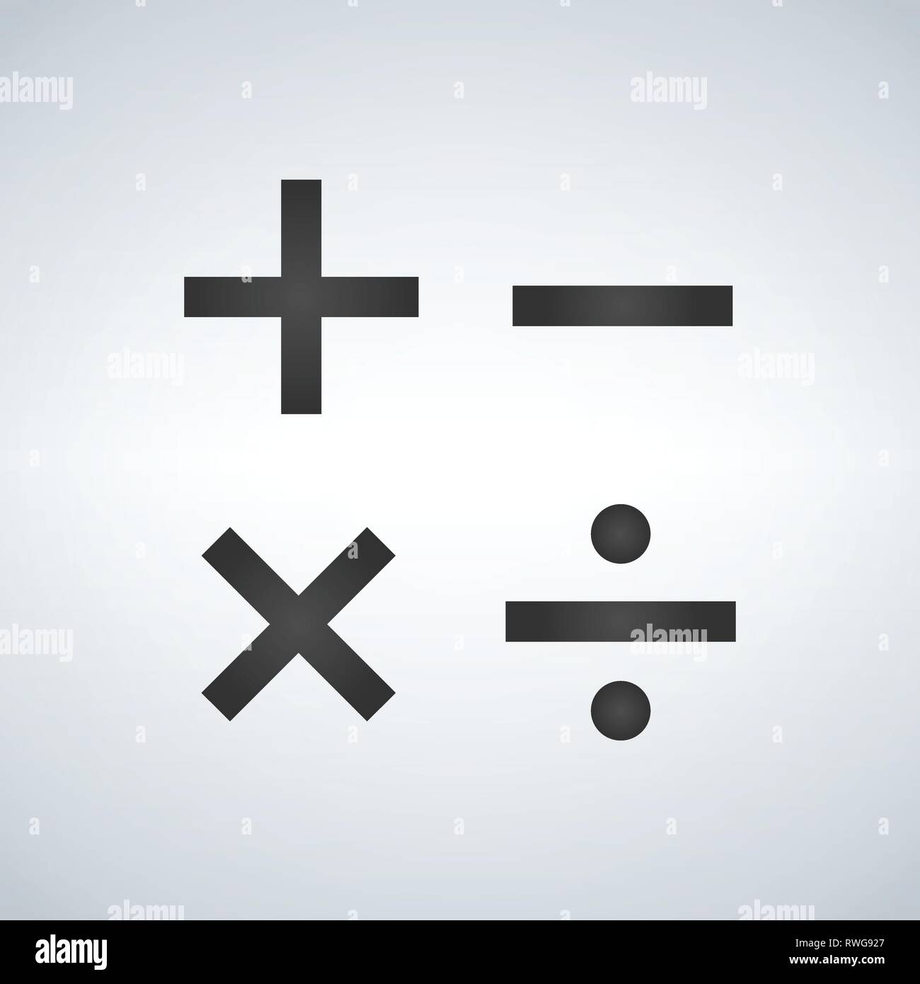 Black Calculator symbols, vector illustration isolated on modern ...