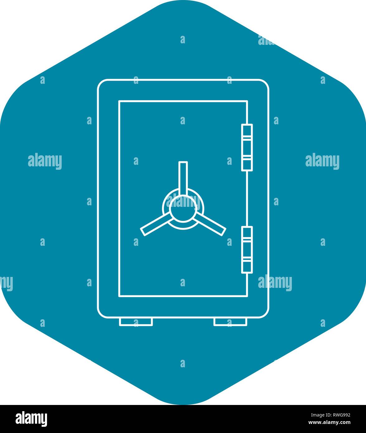 Safe icon, outline style Stock Vector Image & Art - Alamy