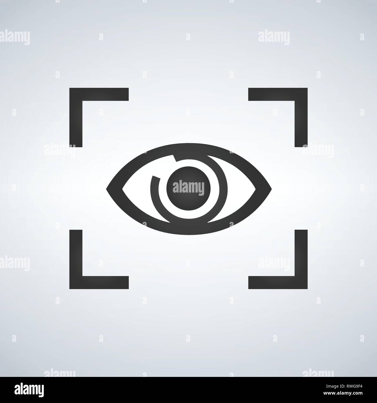 Eye Focus Flat Icon, Vector Illustration isolated on modern background ... Eye Focus Flat Icon, Vector Illustration isolated on modern background ...
