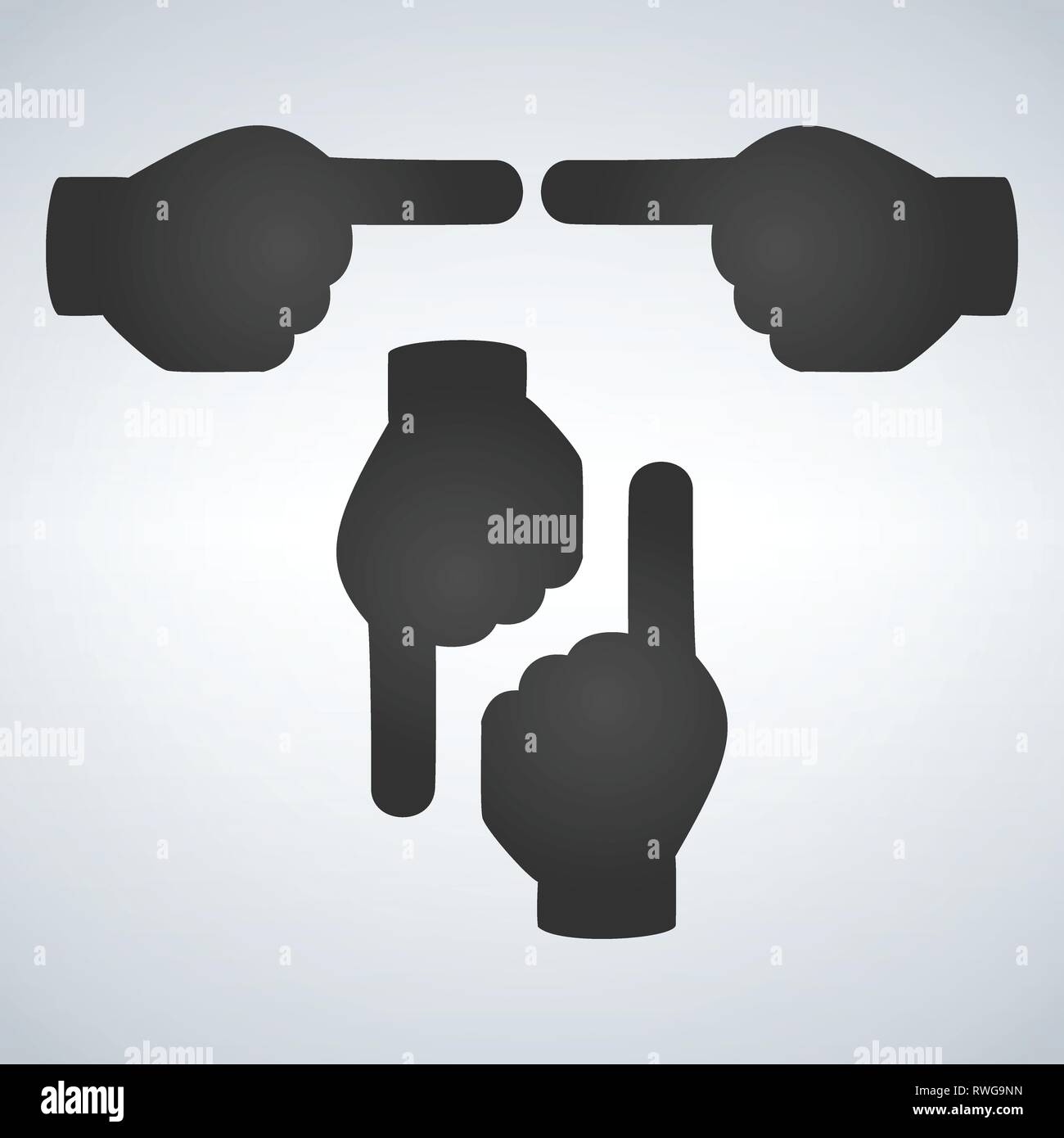 Hand pointer icon on white background. Vector illustration Stock Vector ...