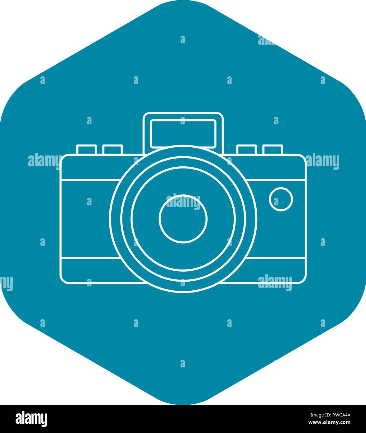 Photocamera icon, outline style Stock Vector Image & Art - Alamy
