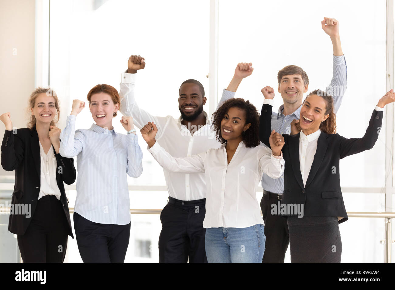 Women celebrate success hi-res stock photography and images - Alamy