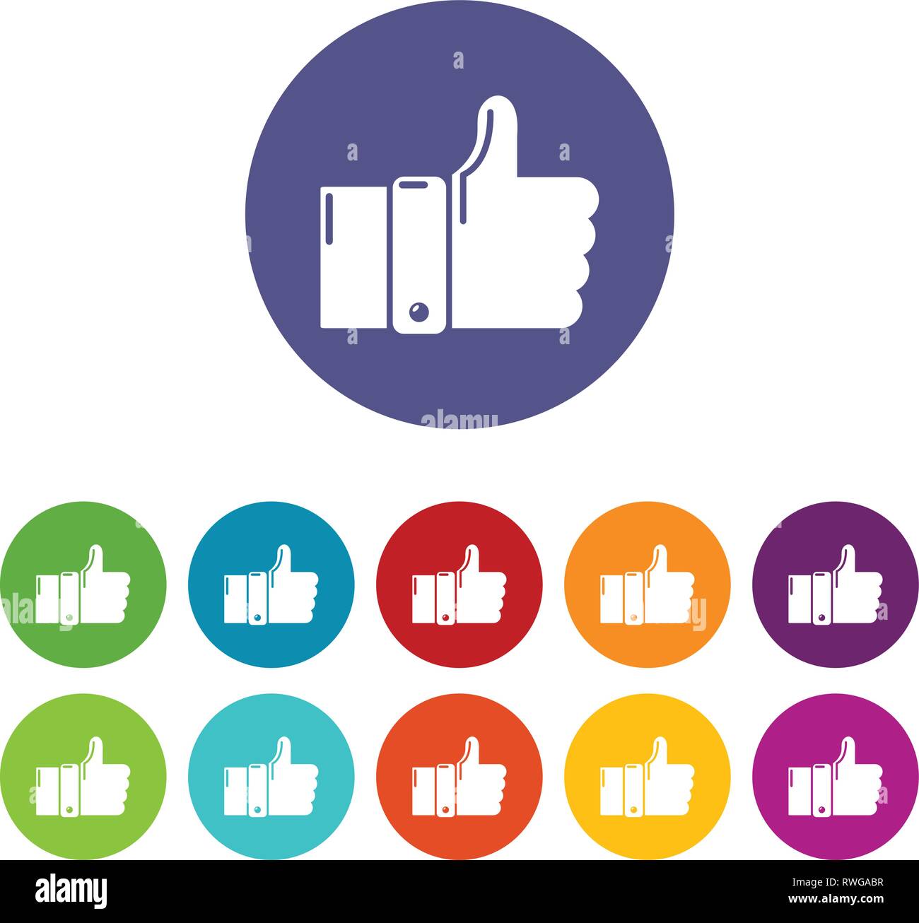 Modern like icons set vector color Stock Vector Image & Art - Alamy