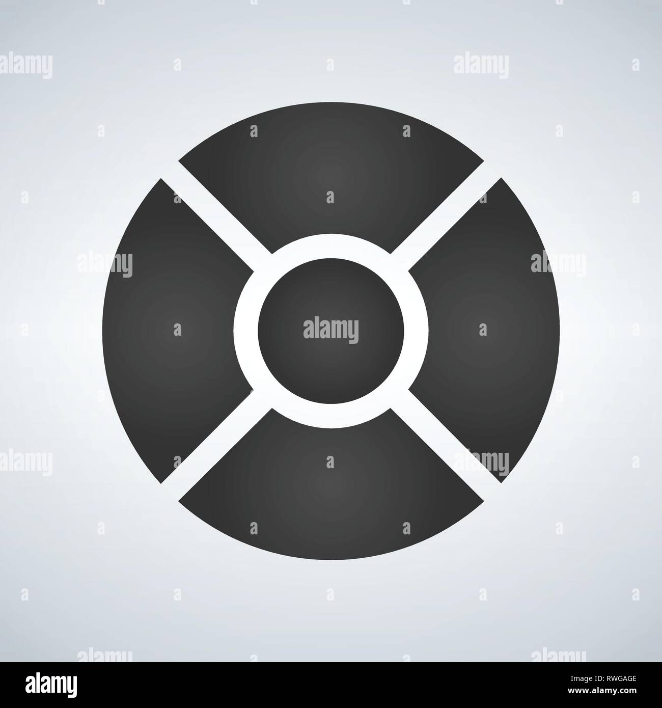 Menu selector and enter key. Commonly seen on typical remote control ...