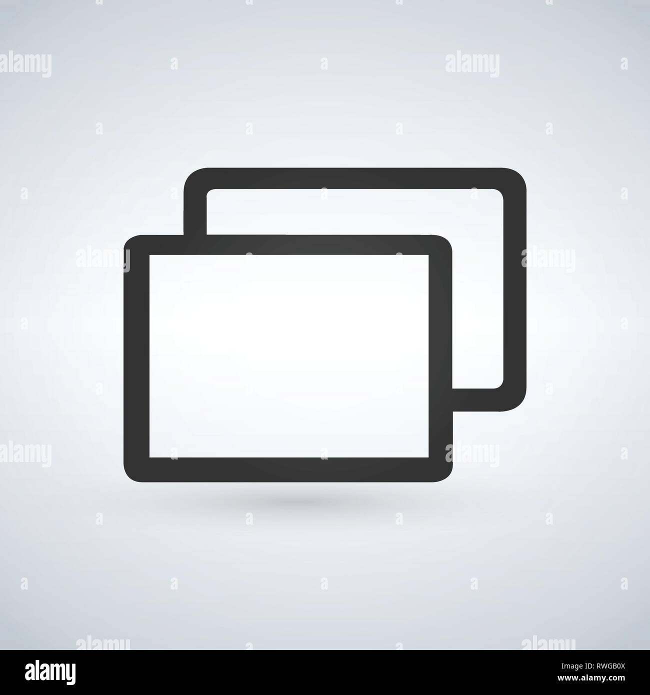 Tabs or Web Page Icon for web or apps. Vector illustration isolated on ...