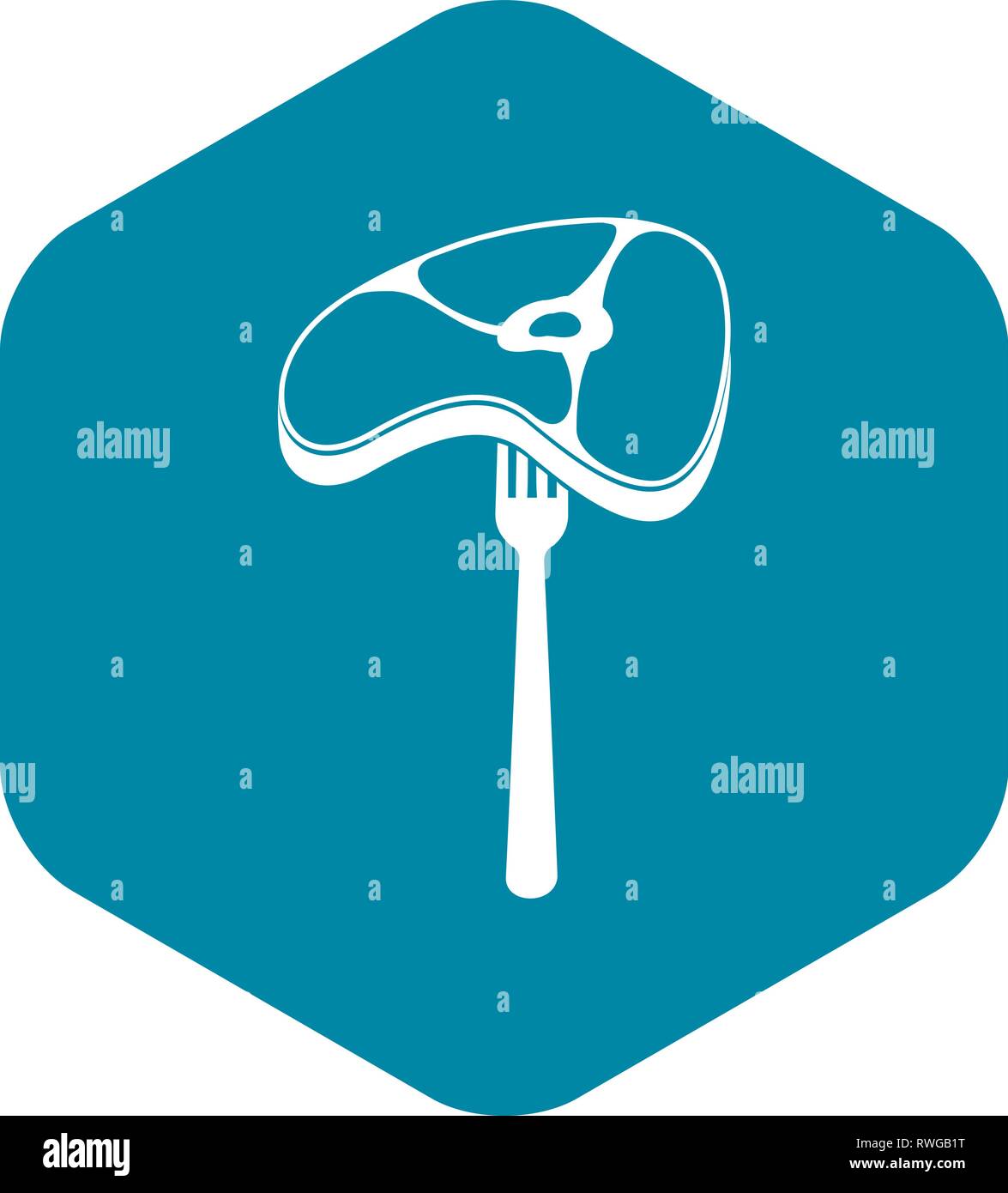 Steak Icon, simple style Stock Vector Image & Art - Alamy
