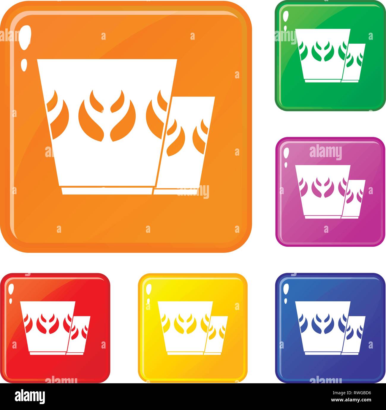 Mug icons set vector color Stock Vector Image & Art - Alamy