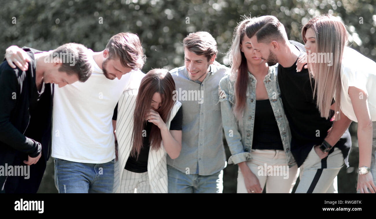 group of like-minded friends standing together Stock Photo - Alamy