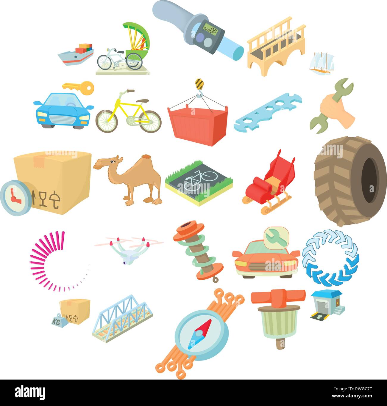 Repair icons set, cartoon style Stock Vector Image & Art - Alamy