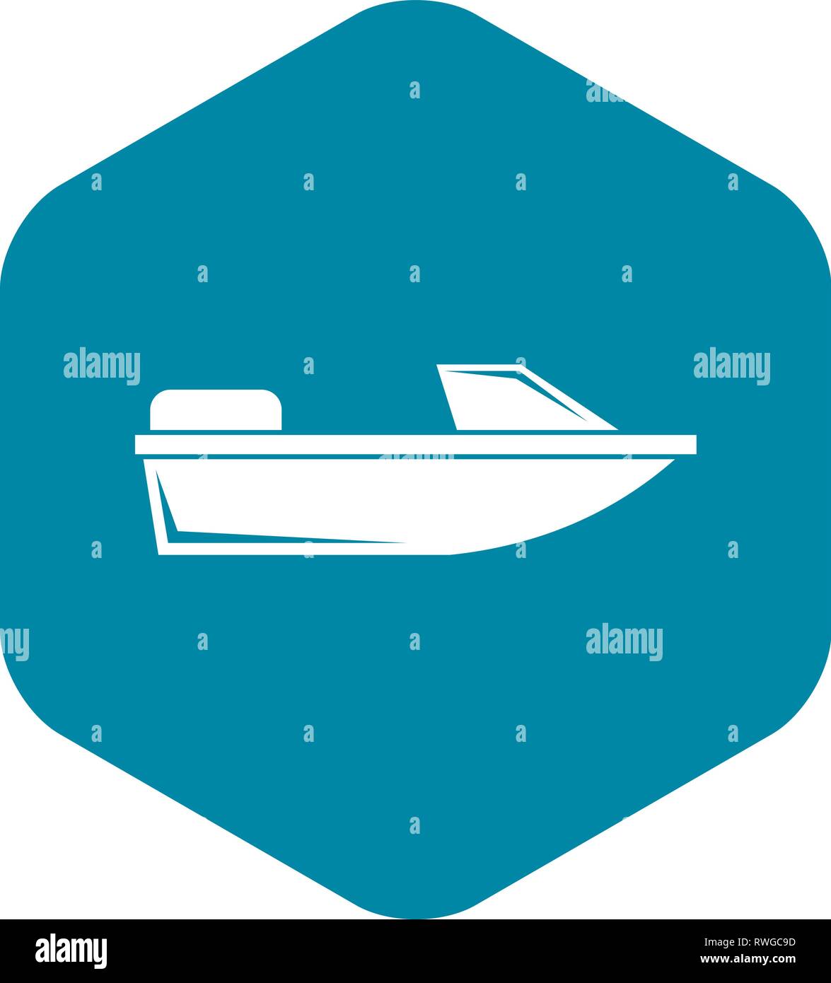 Sports powerboat icon, simple style Stock Vector Image & Art - Alamy