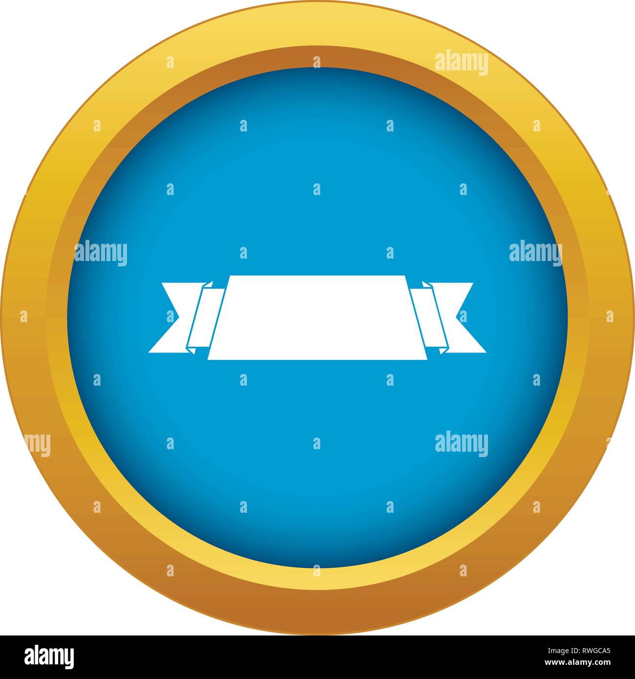 Ribbon banner icon blue vector isolated Stock Vector Image & Art - Alamy
