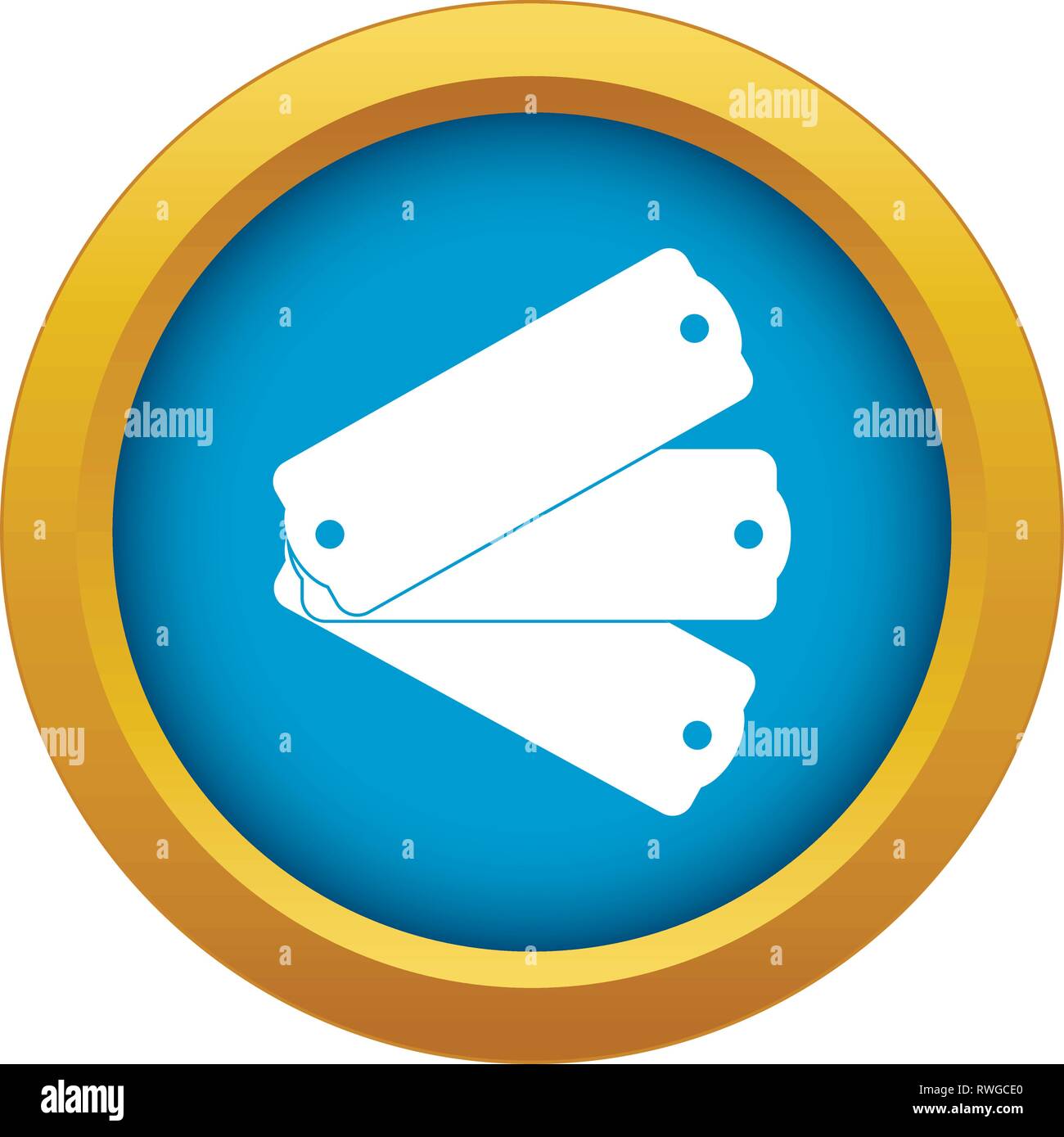 Three tags icon blue vector isolated Stock Vector Image & Art - Alamy