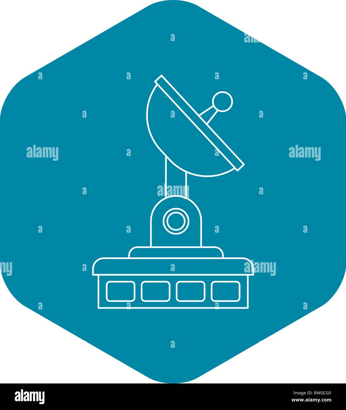 Satellite communication station icon outline style Stock Vector Image ...